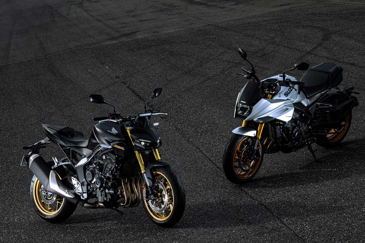 【ホンダ CB1000 HORNET SP × スズキ KATANA】スーパースポーツのDNAを受け継ぐストリートファイターを比較！ - BikeJIN WEB